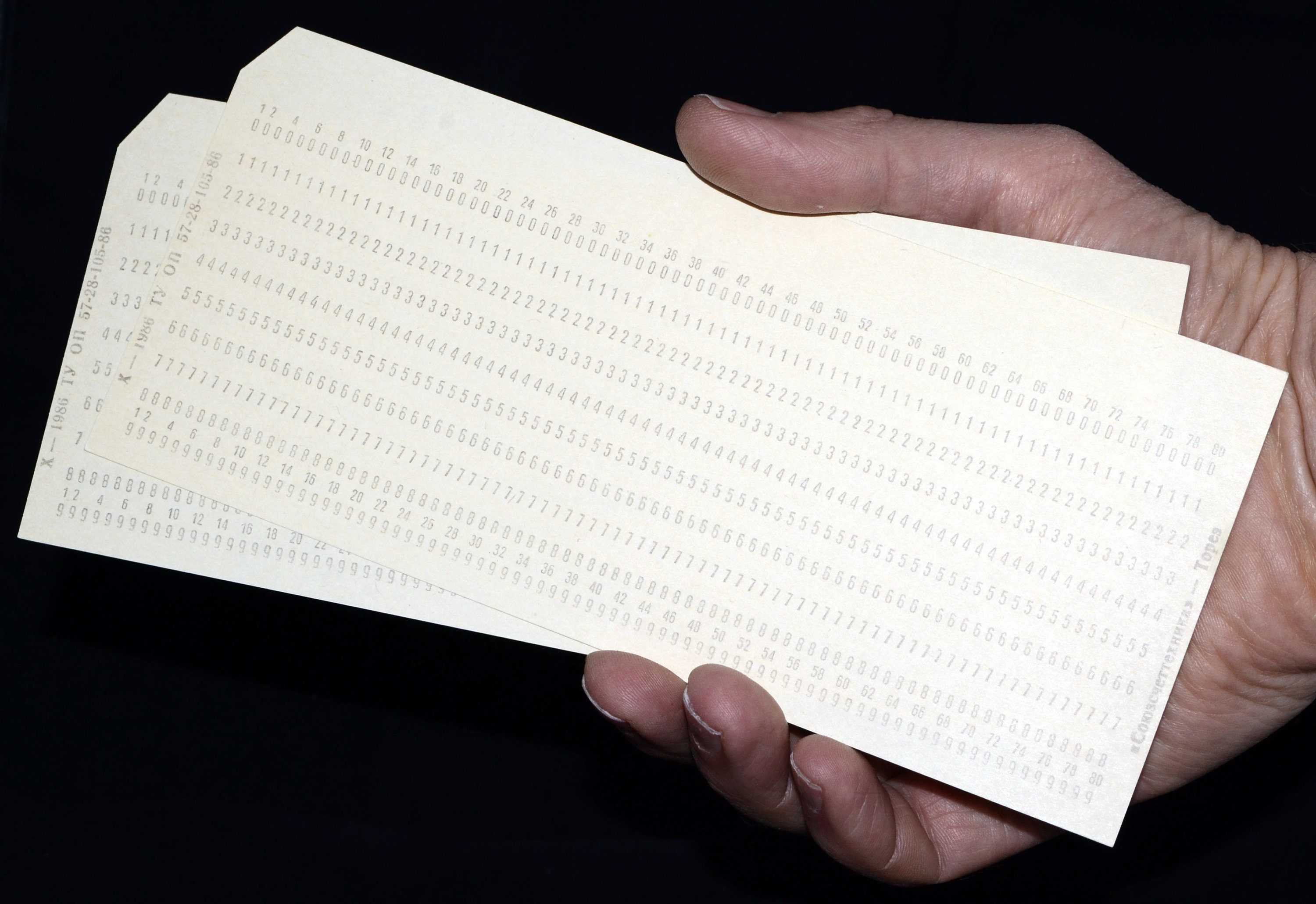 Set of 40pcs Vintage Mainframe Computer Punch Cards / Artist Trading ...