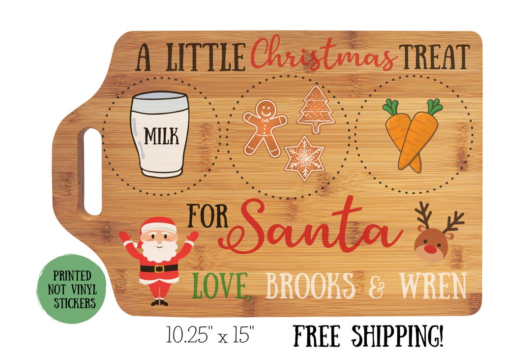 Santa Plate, Cookies for Santa, Personalized Santa Plate, Santa Board ...