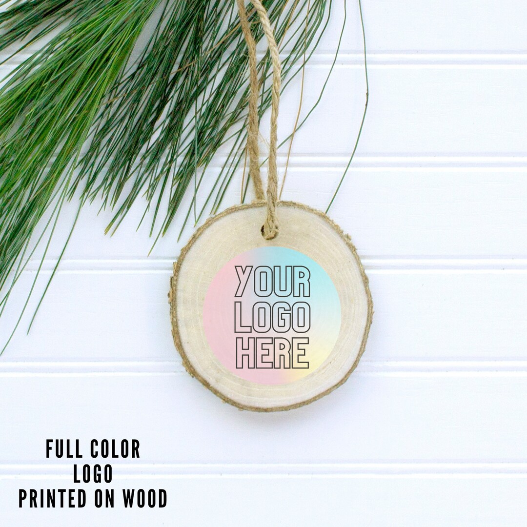 Logo Christmas Ornament, Personalized Ornament, Bulk Ornaments, Photo ...