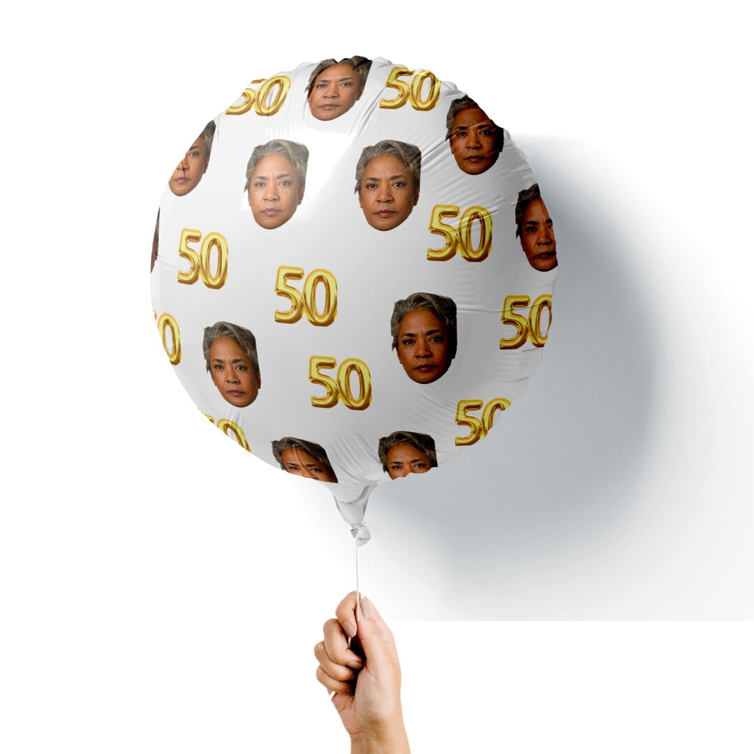 50th Birthday Balloon Photo Birthday Balloon 50th Birthday - Etsy