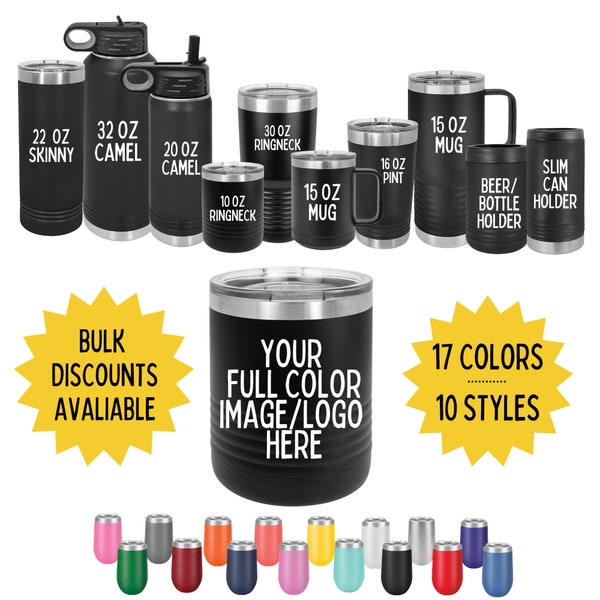 Custom Logo Tumblers Color - Etsy