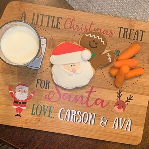 Santa Plate, Cookies for Santa, Personalized Santa Plate, Santa Board ...