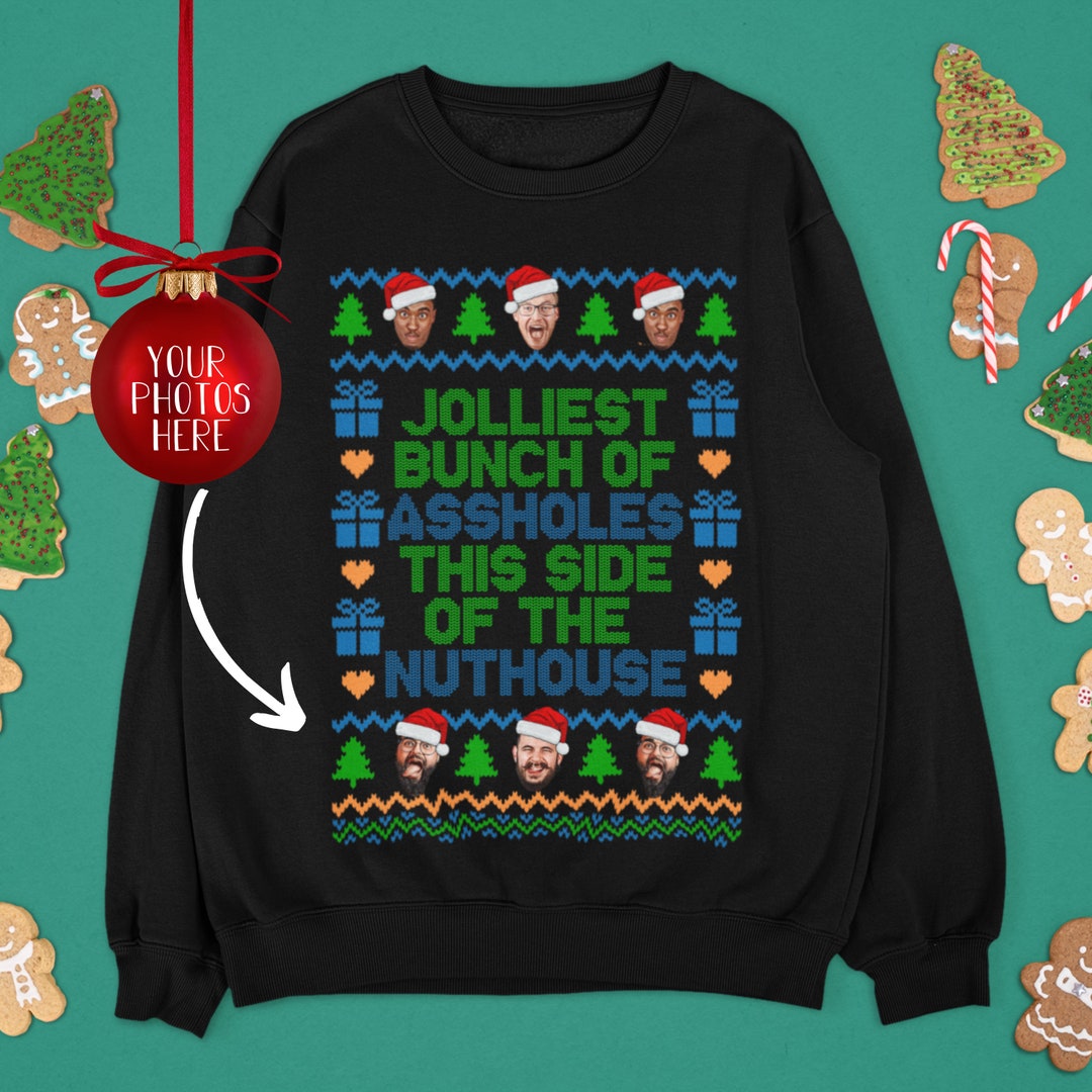 Ugly Christmas Sweater, Tacky Christmas Sweater, Jolliest Bunch, Ugly ...