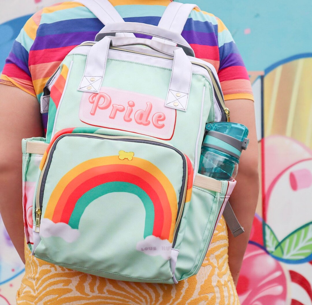 LGBTQ Pride Backpack, Rainbow Pride Pack, BTLM Bag, Travel Day Trip Bag ...