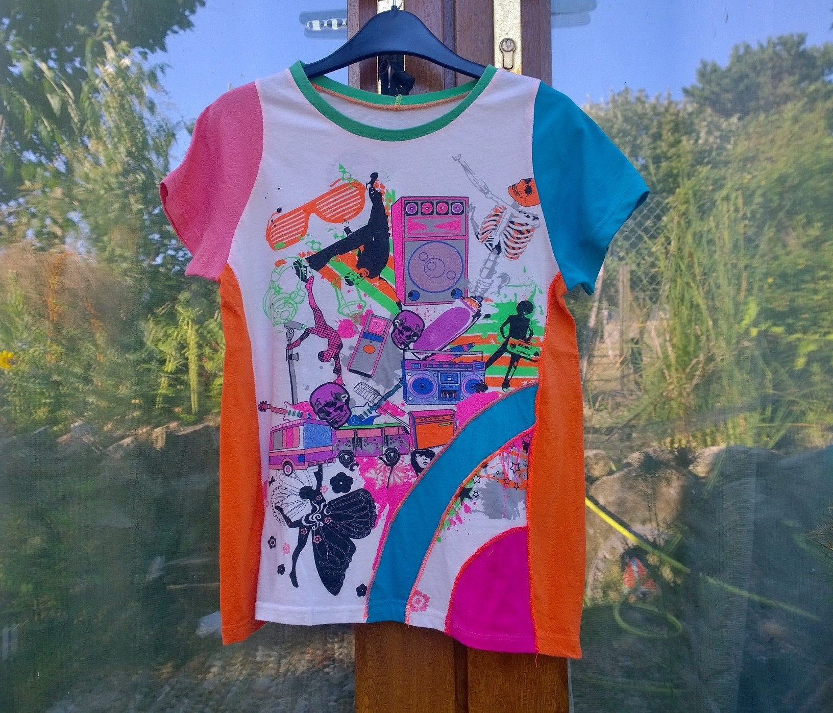 Funky Funtee/t-shirt/upcycled Clothing/eco Fashion/recycled/festival ...