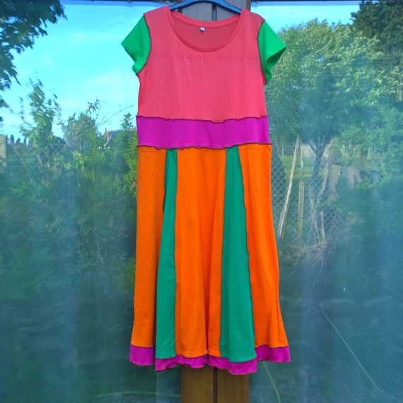 Summer/dress/upcycled Clothing/recycled/eco/rainbow/festival - Etsy
