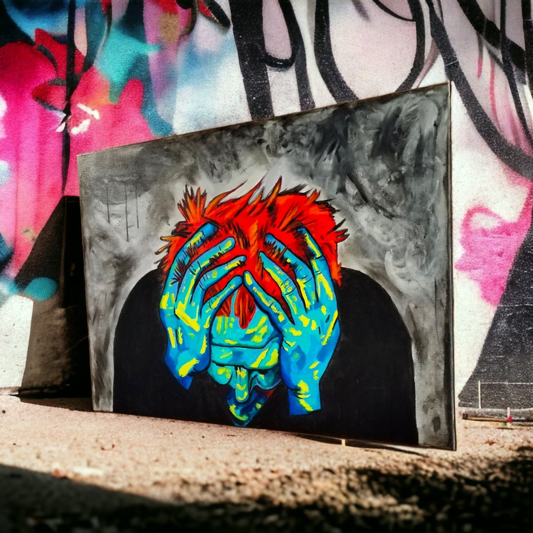 Original ADHD Artwork Canvas Painting Rejection Sensitivity - Etsy