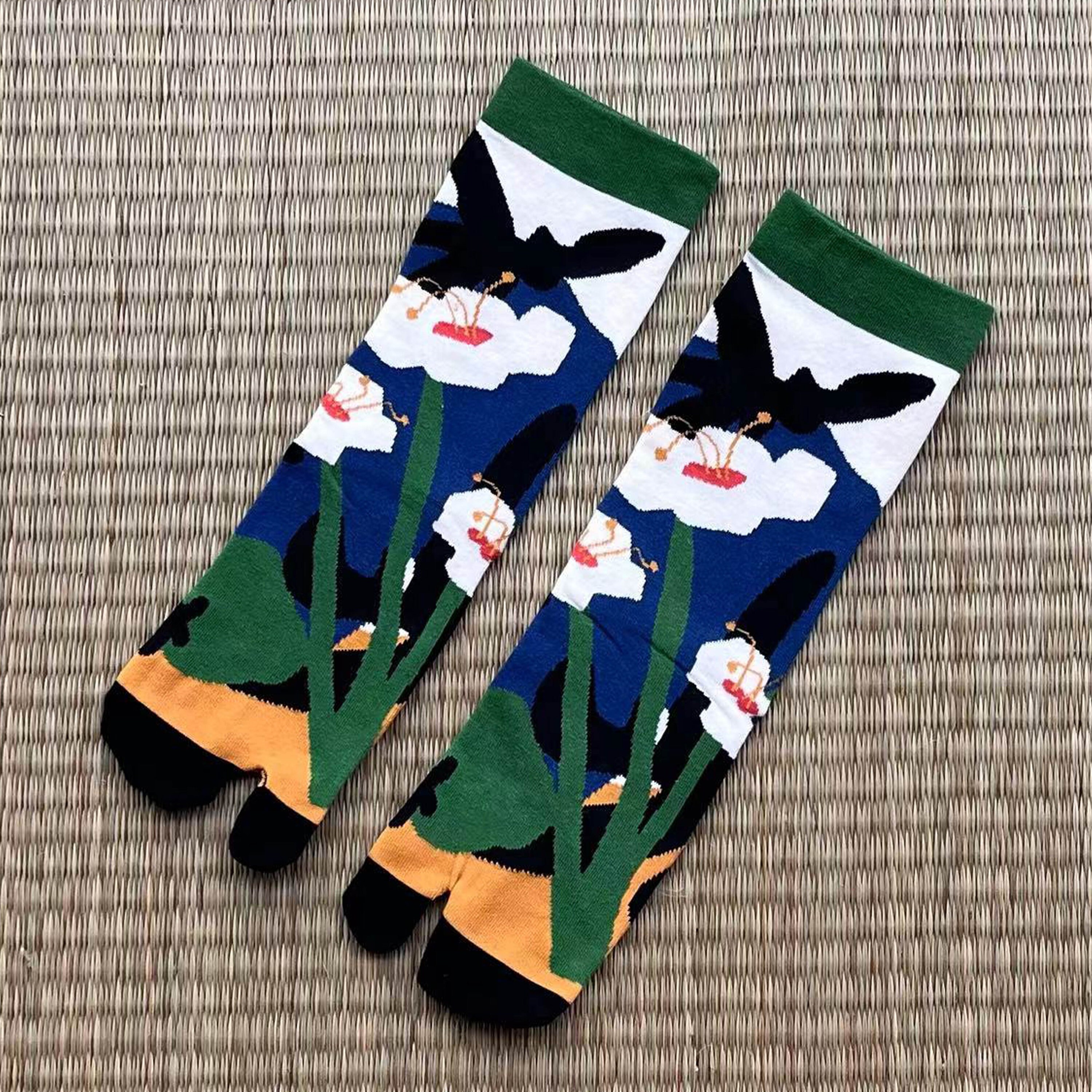 Japanese Style Women's Men's Split-toe Tabi Summer Cotton Socks - Etsy