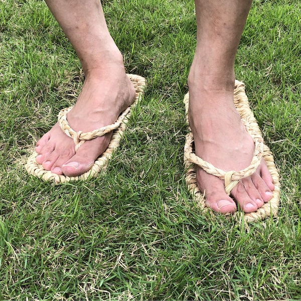 Straw Sandals - Etsy