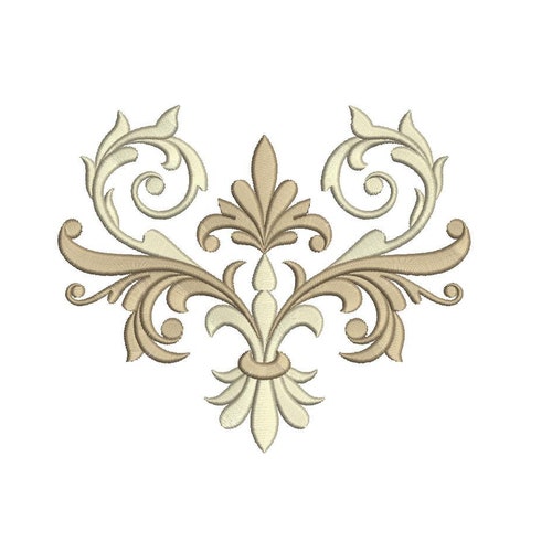 Machine Embroidery Design Delicate Royal Flourish Scrolls | Etsy