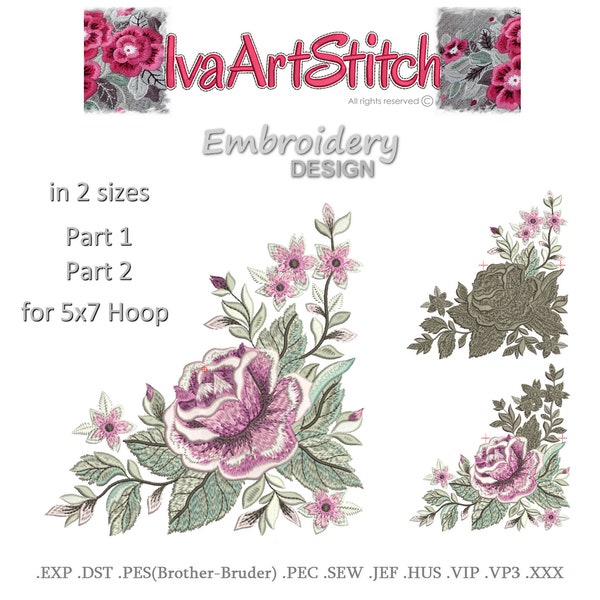Corner Embroidery Designs - Etsy