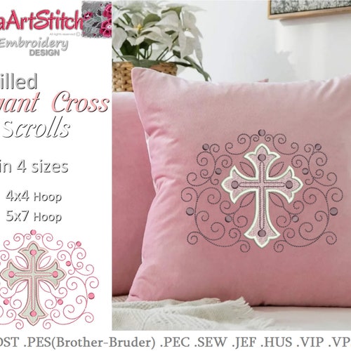 IHS CROSS Machine Embroidery Design Instant Download - Etsy