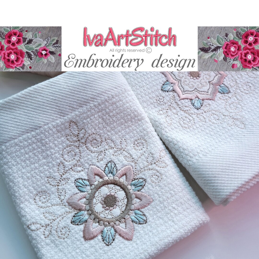 Applique Machine Embroidery Design Stylized Flower Star Floral Pattern ...