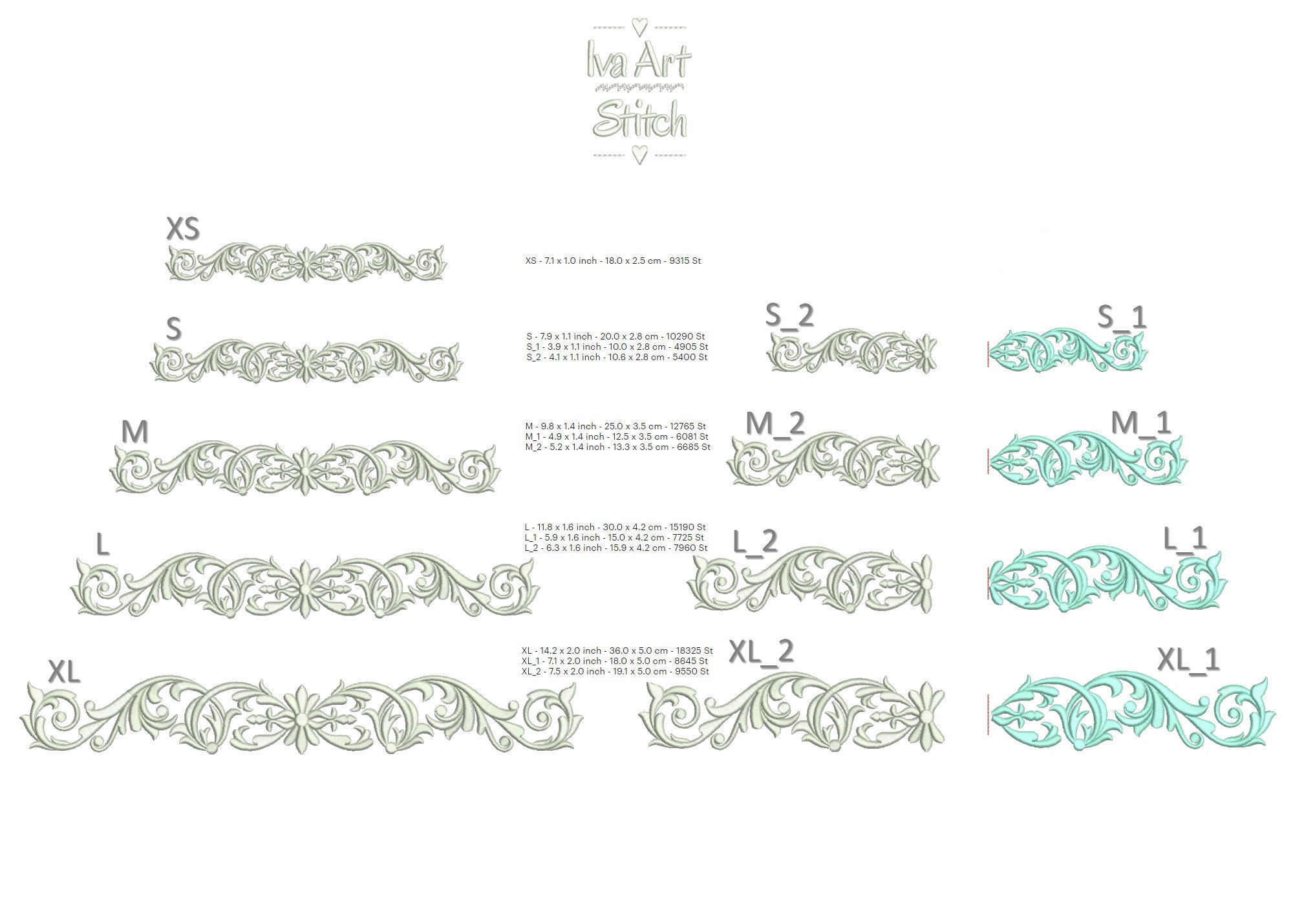 Machine Embroidery Design Delicate Royal Flourish Scrolls | Etsy