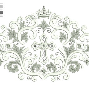 3 Sizes, Machine Embroidery Design, Great Nice Satin Cross&motifs ...