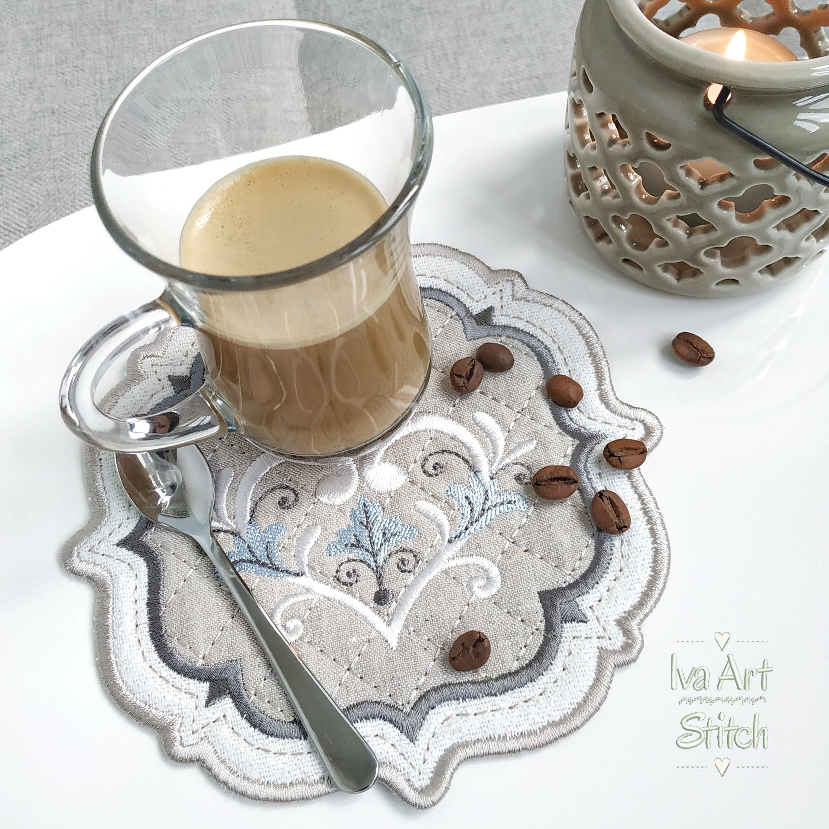 Set Machine Embroidery Designs Coaster 6x8 In-the-hoop Heart - Etsy