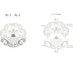 Machine Embroidery Design, Christening Royal Angel Baroque Scrolls, 4 ...