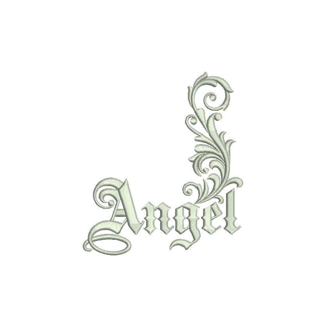 3 Sizes Machine Embroidery Design Angel Scrolls Lettering - Etsy