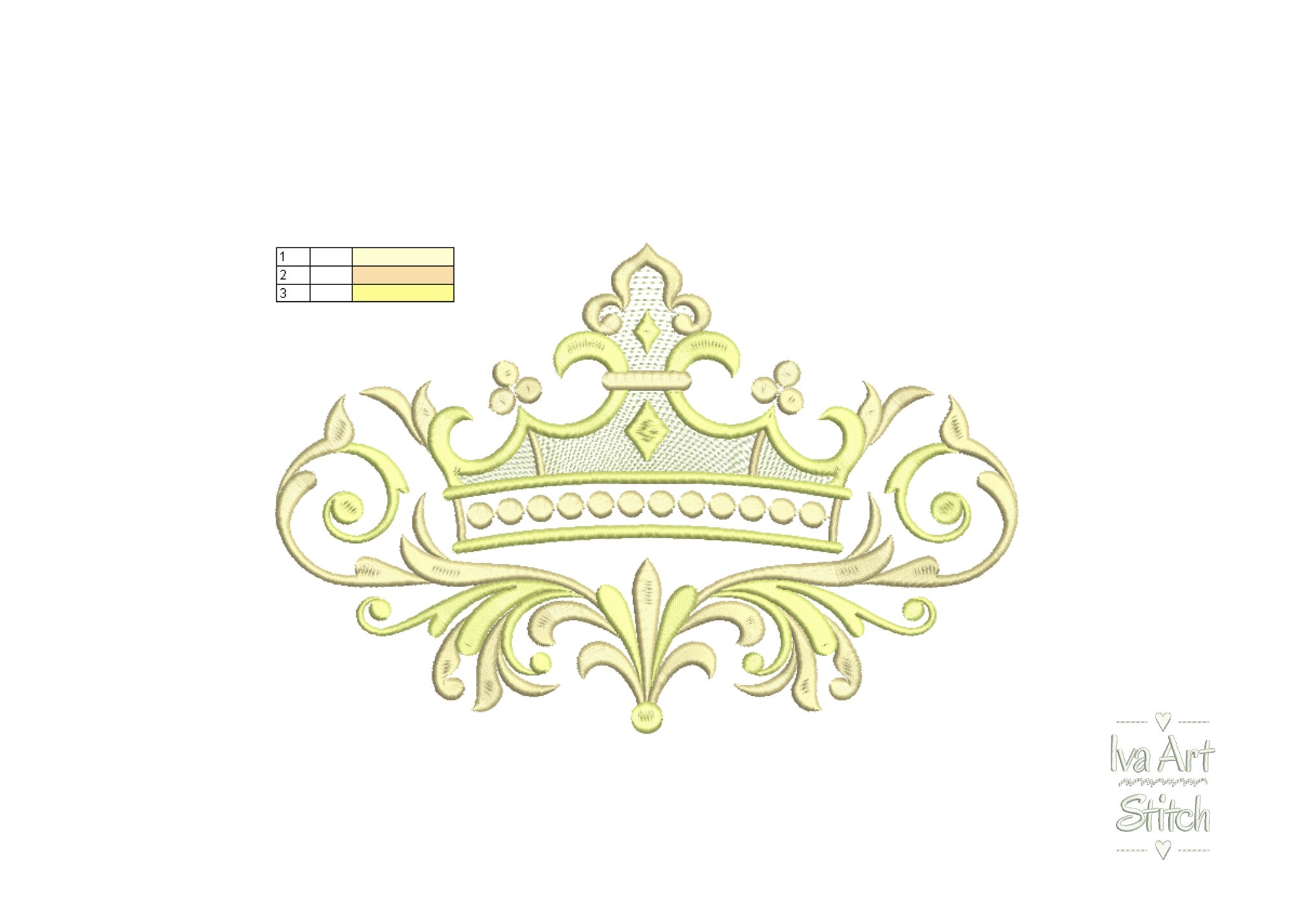 3 Sizes Machine Embroidery Design Beautiful Royal Crown - Etsy UK