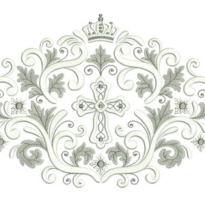 3 Sizes, Machine Embroidery Design, Great Nice Satin Cross&motifs ...