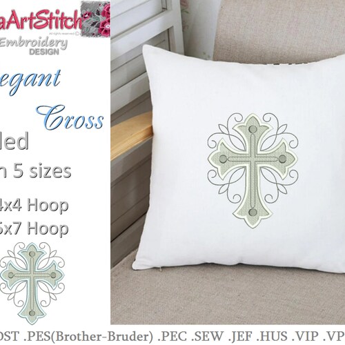 Mini Christian Cross Machine Embroidery Design-instant - Etsy