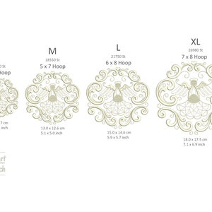 Machine Embroidery Design, Christening Royal Angel Baroque Scrolls, 4 ...