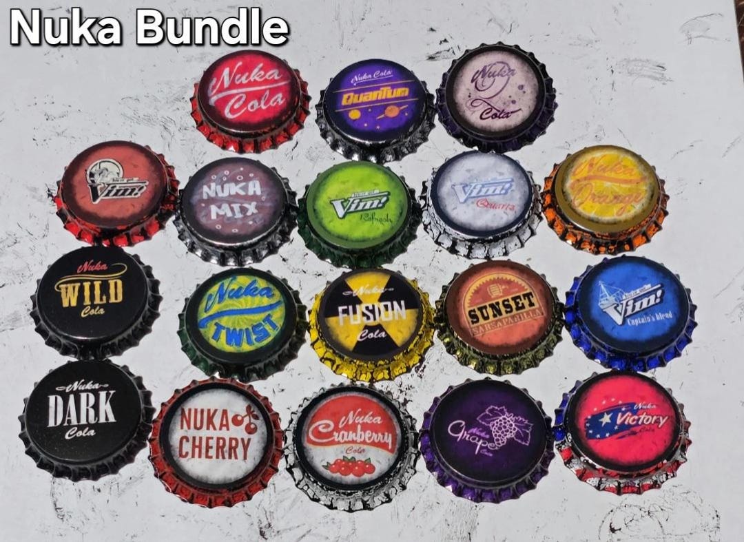 WEATHERED Fallout Nuka Cola Vim Sunset Sarsaparilla Factions Bottle ...