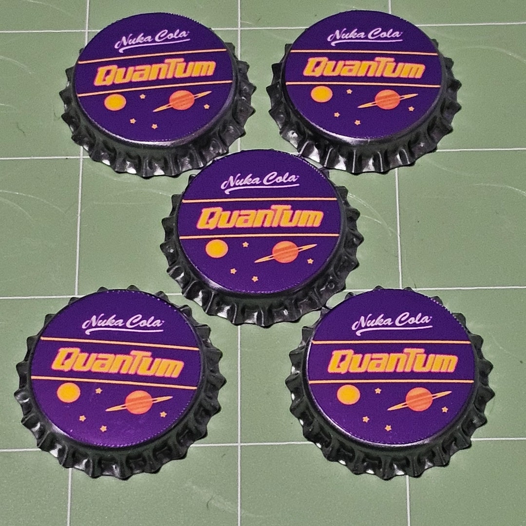 Fallout Nuka Cola Quantum Bottle Caps 1 Inch, Actual Bottle Cap Size - Etsy