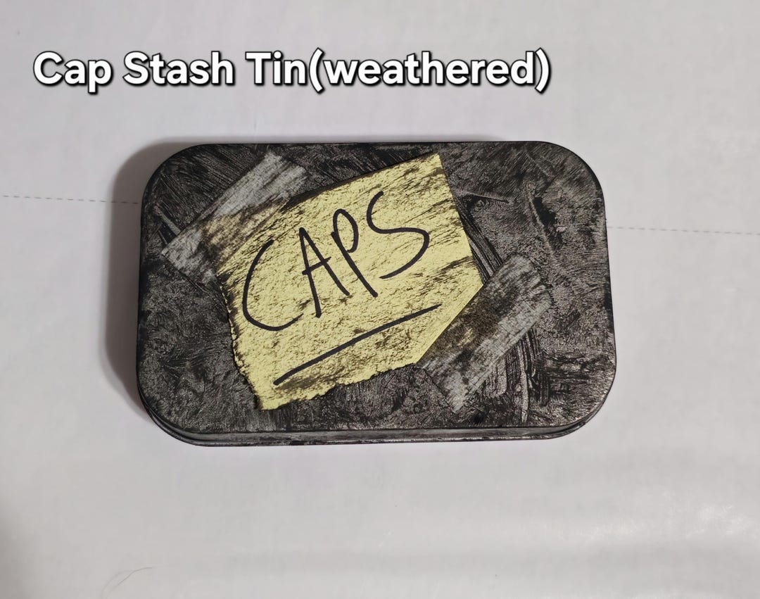 Fallout Cap Stash Tin, Can Use to Store Approx 15-18 Nuka Cola Bottle ...