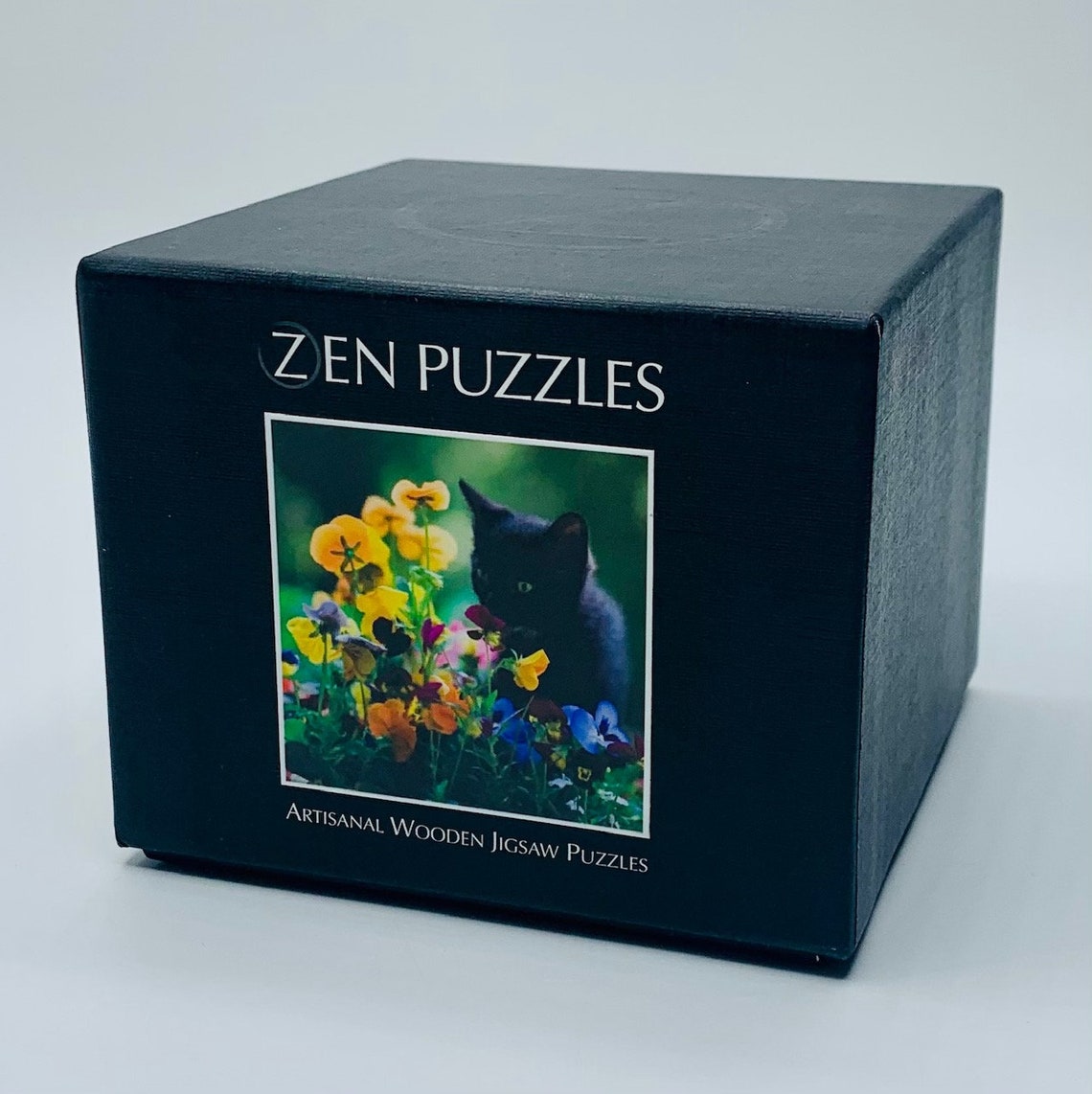 Curious Kitty Zen Puzzle - Hand Crafted Artisanal Wooden Jigsaw Puzzle ...