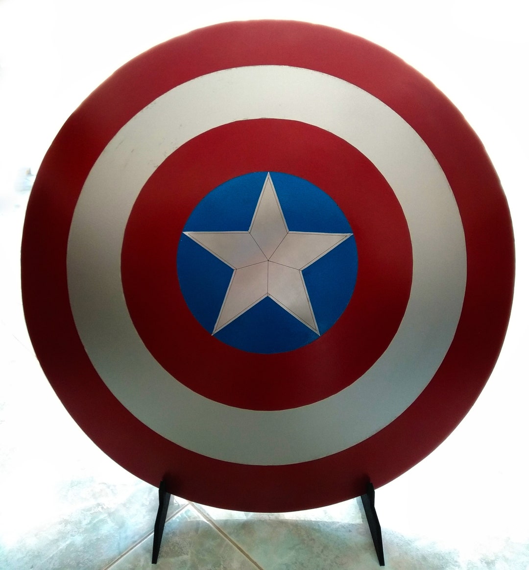 Handmade Captain America Shield: 24'' Aluminum Movie Replica With ...