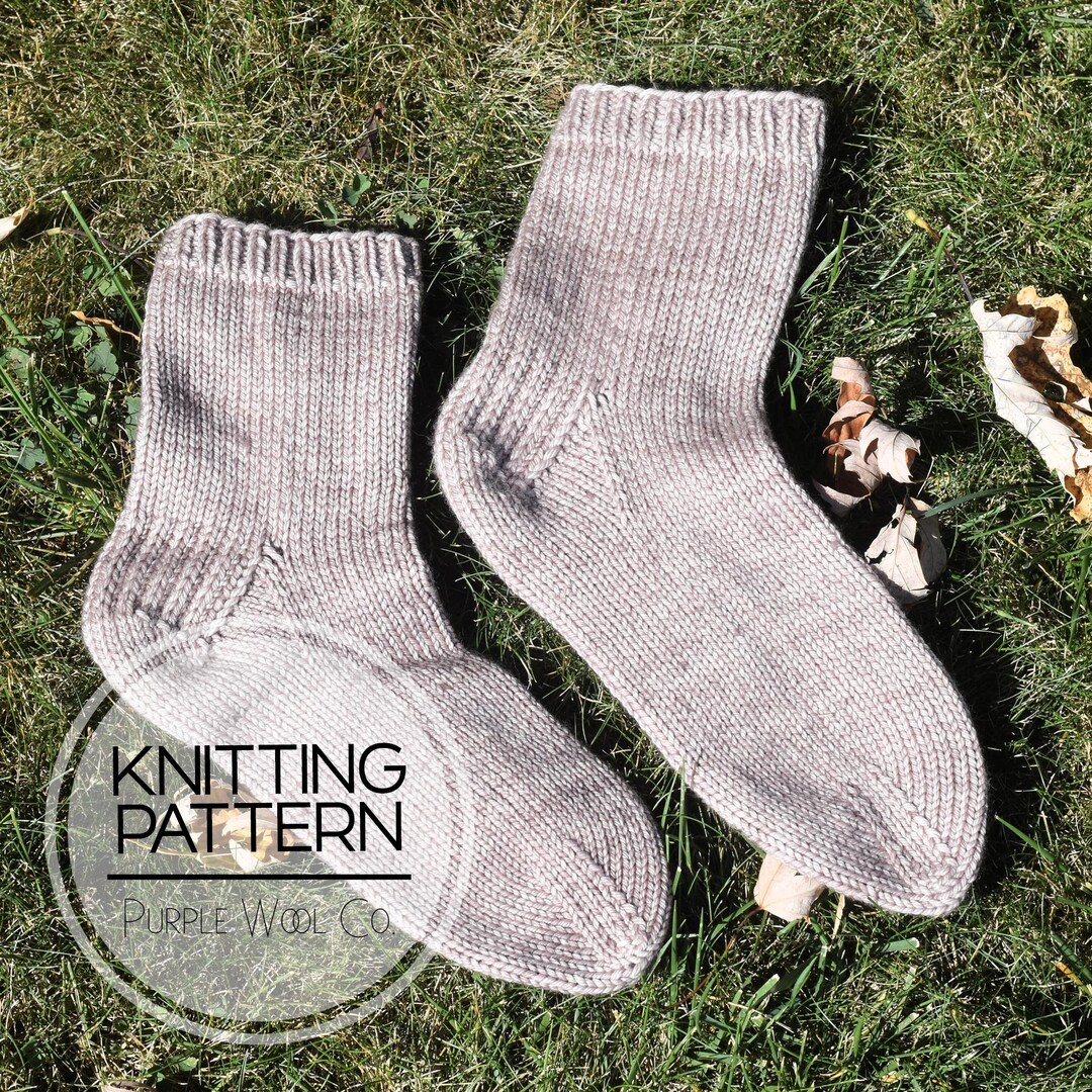 BASIC WORSTED Socks Knitting Pattern | PDF Socks Knitting Pattern ...