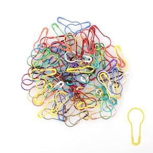 Rainbow Assorted Bulb Safety Pin Stitch Markers, Tarnish Resistant ...