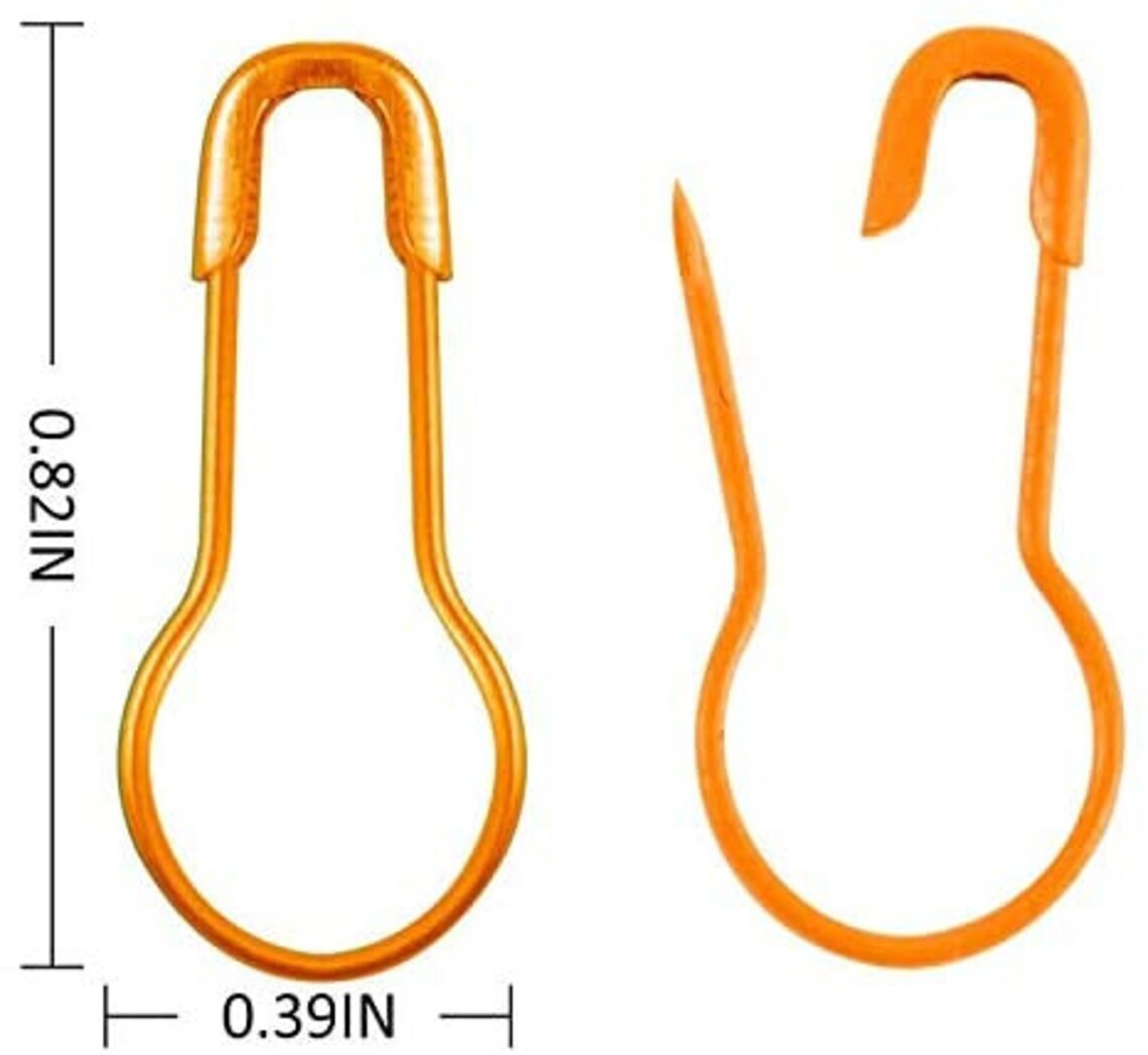 Silver Bulb Safety Pin Stitch Markers Tarnish Resistant Brass - Etsy