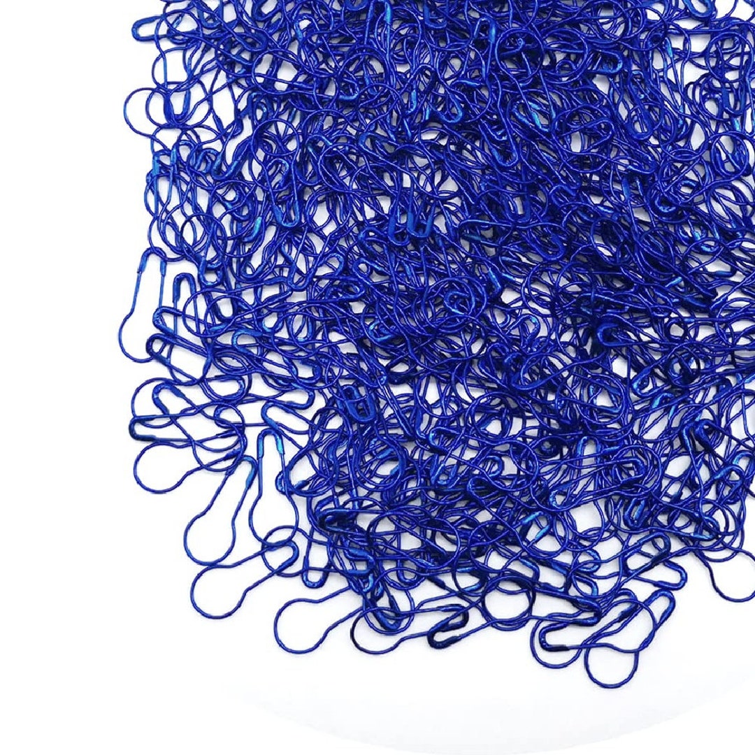 Blue Bulb Safety Pin Stitch Markers, Tarnish Resistant Brass Bulb ...