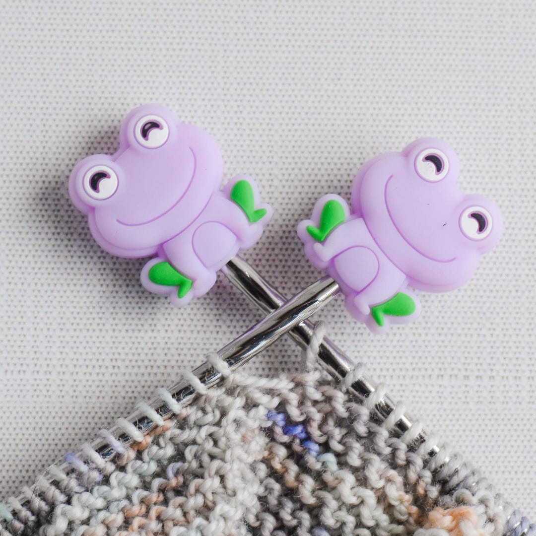 Frog Silicone Stitch Stoppers - Set of 2 - Knitting Needle Point ...