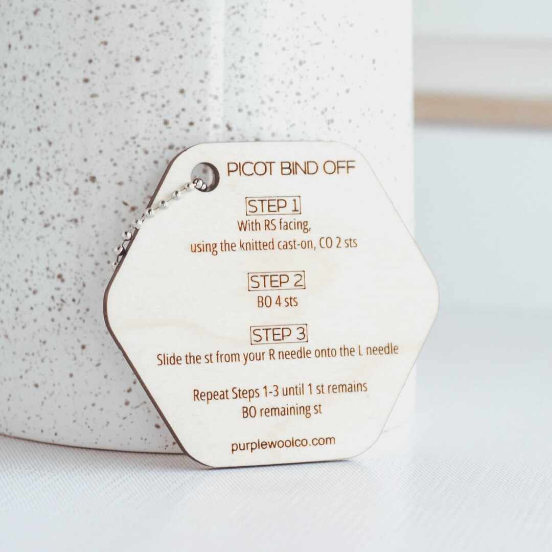 Picot Bind off Help Instruction Tool, Bind off Instructions, Picot ...