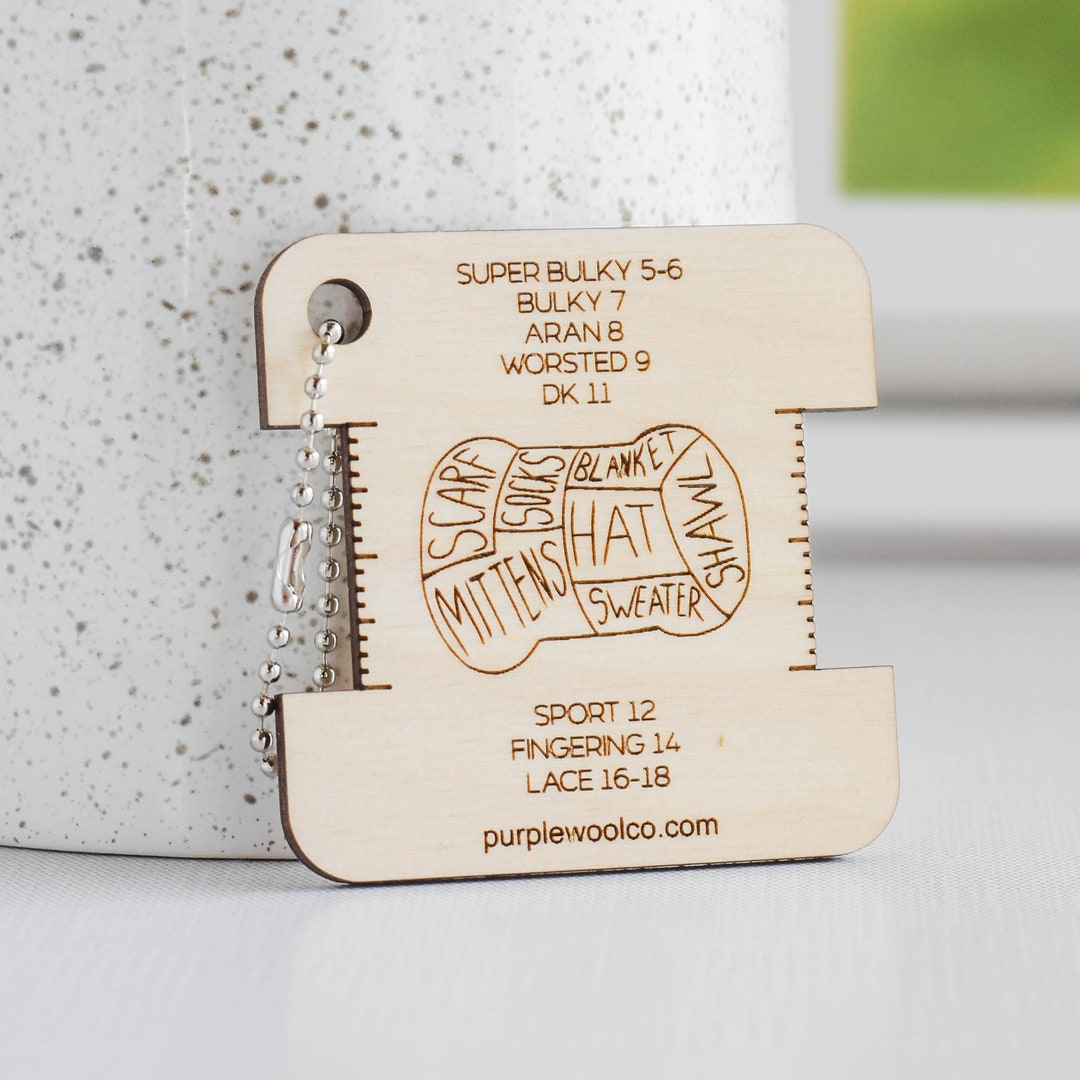 Wraps per Inch Tool Square - Yarn Anatomy - Yarn Gauge, Ruler and ...