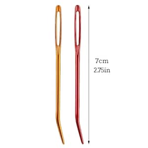 Bent Tip Darning Needles - Set of 2 - Aluminum Bent Needle, Darning ...