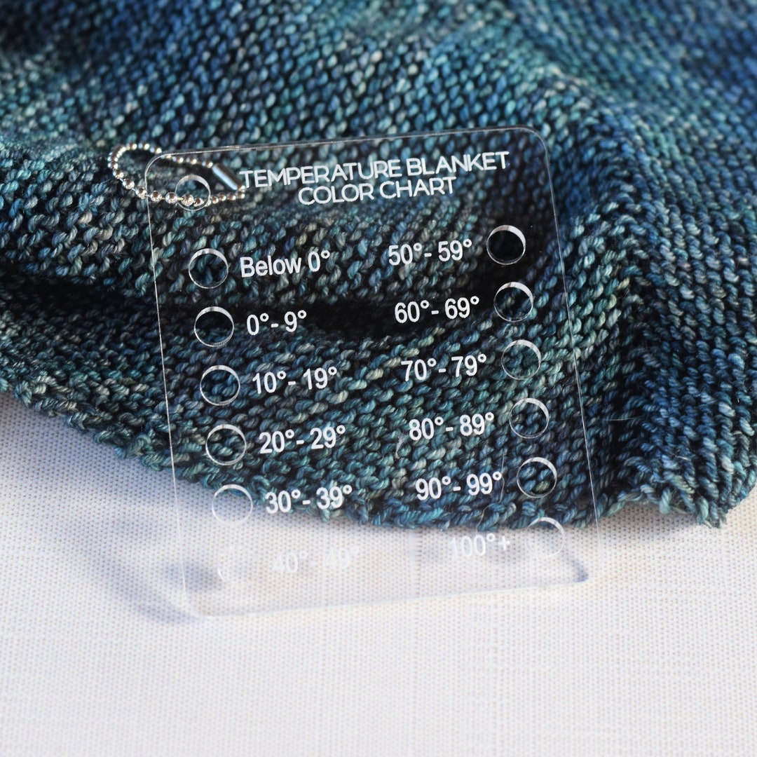 Temperature Blanket Color Chart - Pocket Size - Reusable Acrylic Card ...