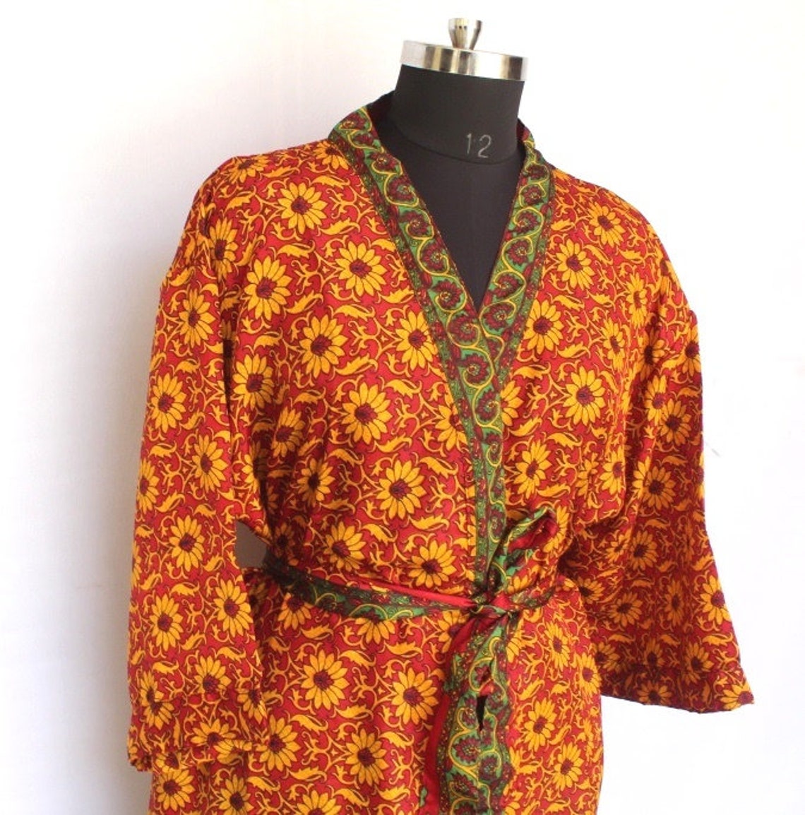 Handmade Indian Sari Kimono Beautiful Indian Bathrobe Night - Etsy