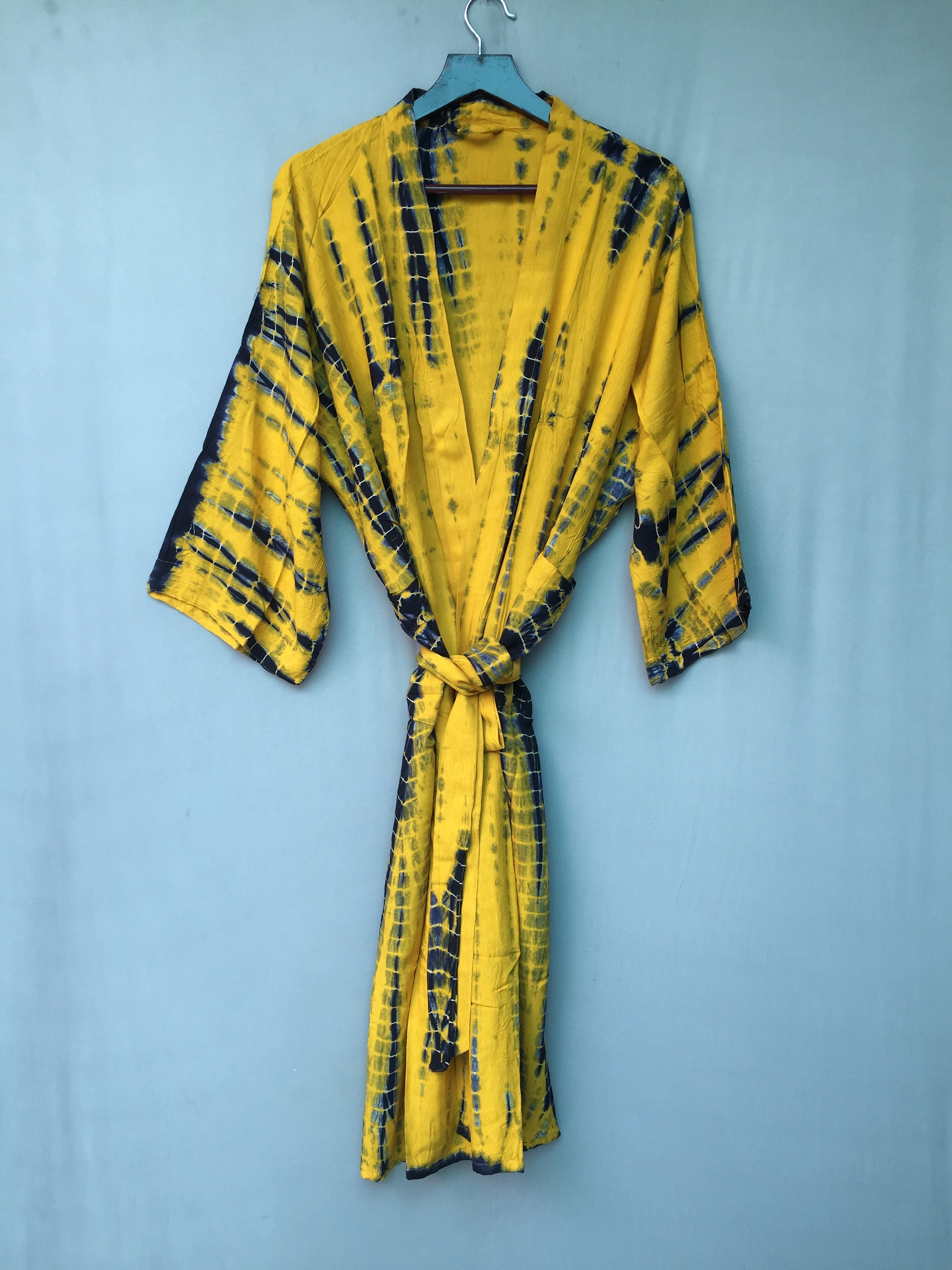 Tiedyed Rayon Kimono Robes for Women's Beach Cover Up | Etsy