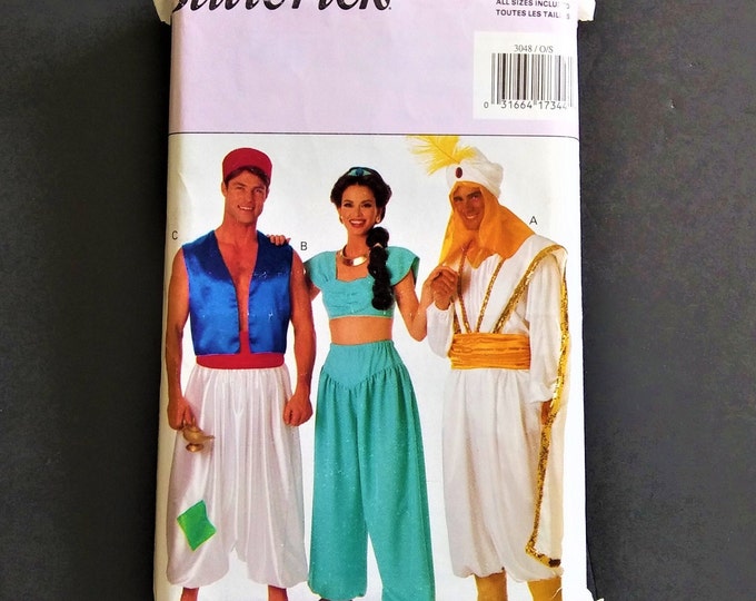 Butterick 3048 Aladdin Jasmine Belly Dancer Costume Sewing Pattern ...