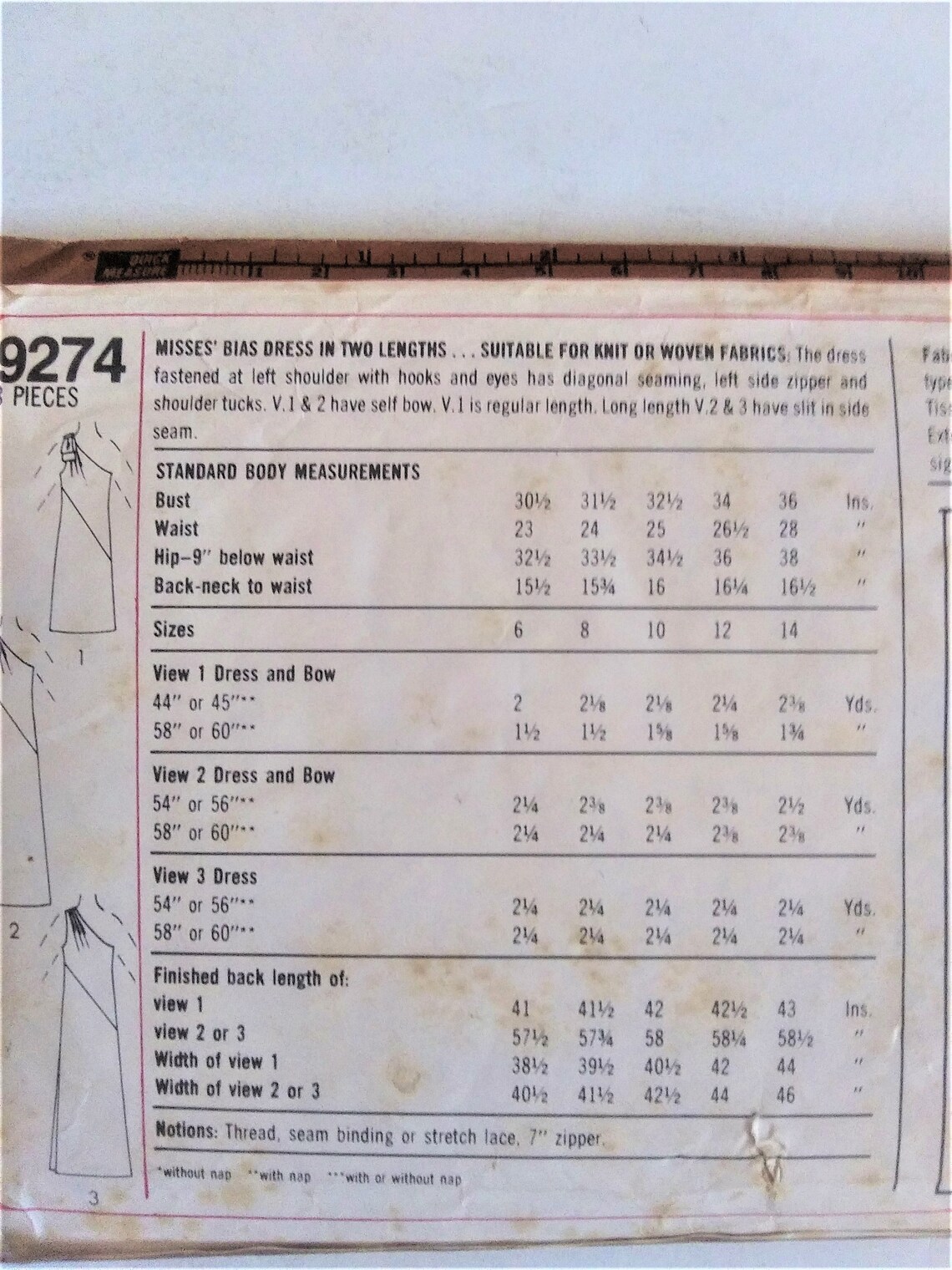 1979 Bias Cut Evening Dress Pattern Simplicity 9274 Misses | Etsy