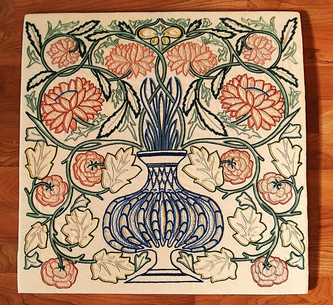 William Morris Embroidery Panel Royal School of Needlework "the Flower ...