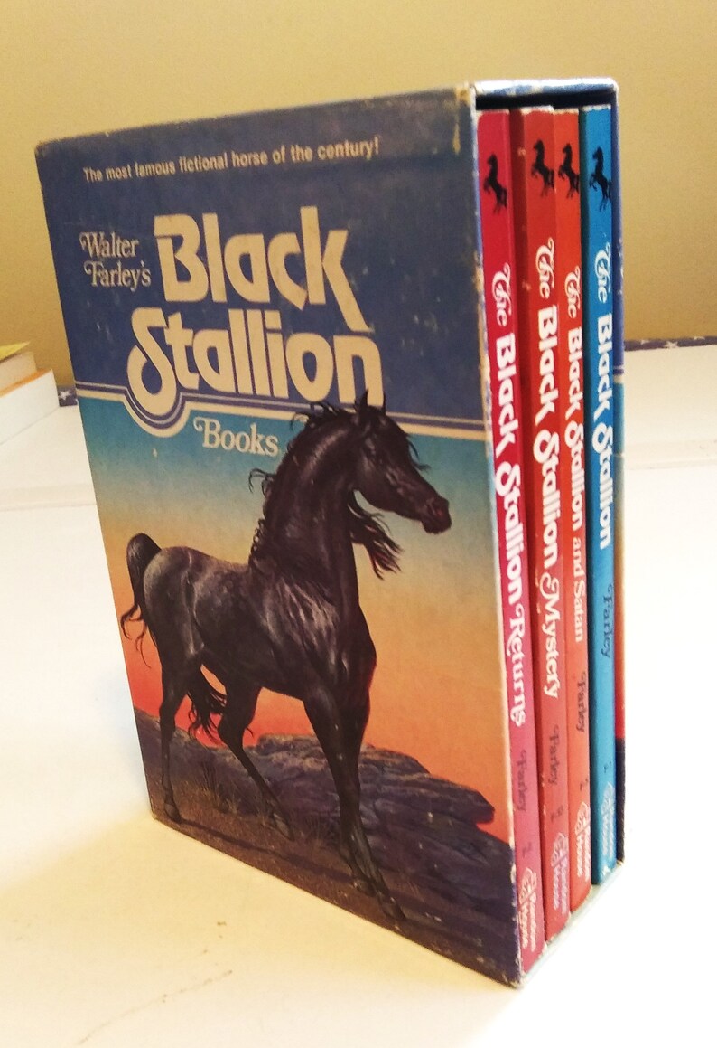 Set 4 Walter Farley Black Stallion Horse Books Vintage Children Set Lot ...