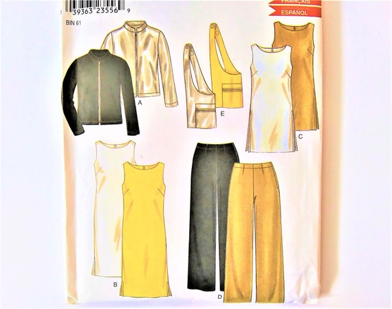 New Look Sewing Pattern 6914 Euro Zippered Jacket Sheath Dress | Etsy