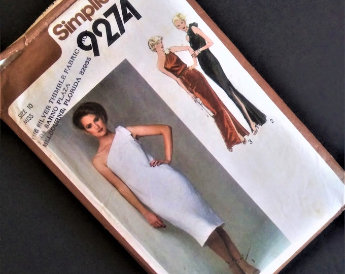 1979 Bias Cut Evening Dress Pattern Simplicity 9274 Misses - Etsy