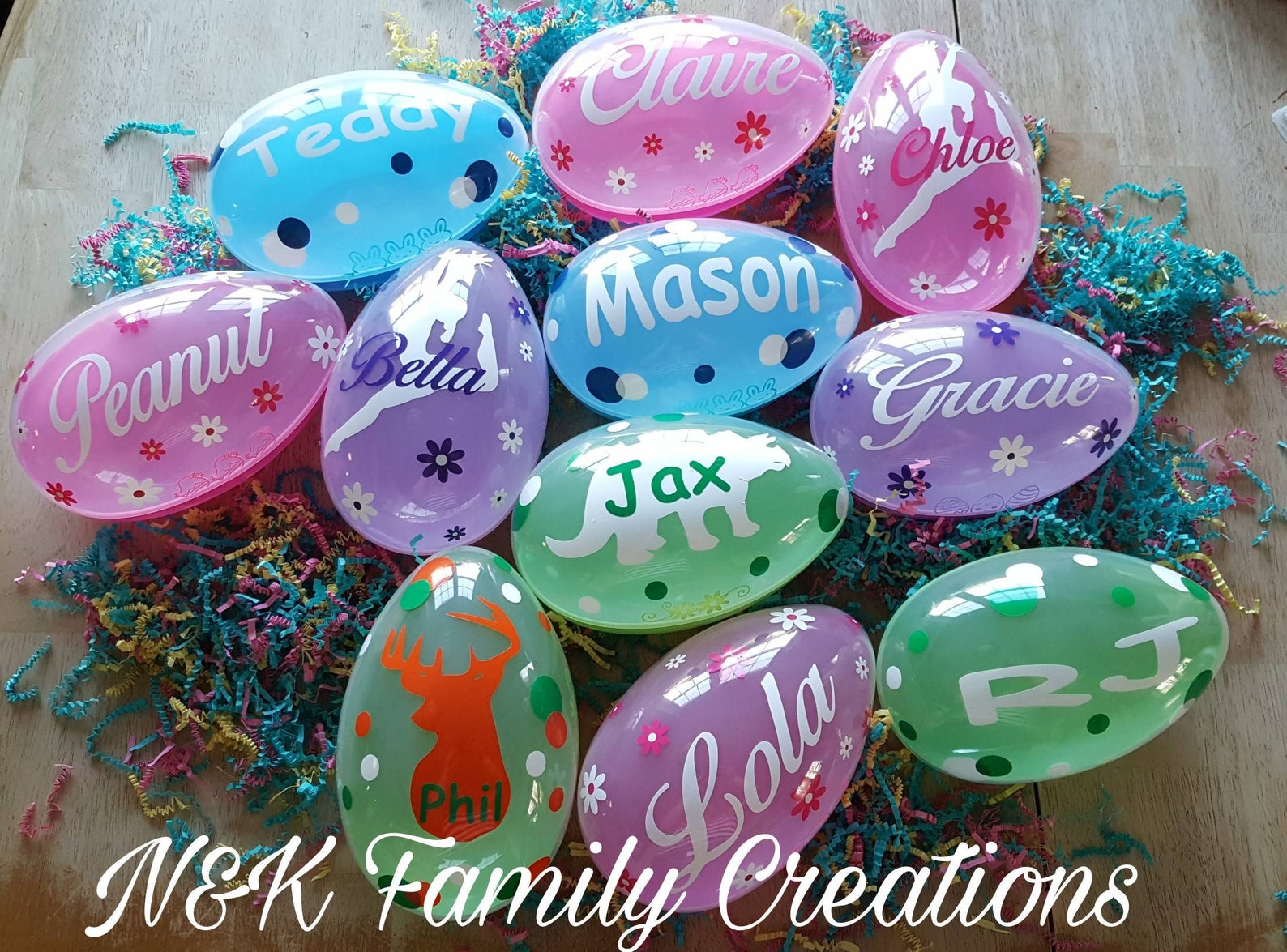 Personalized FILLABLE Jumbo Easter Eggs - Etsy