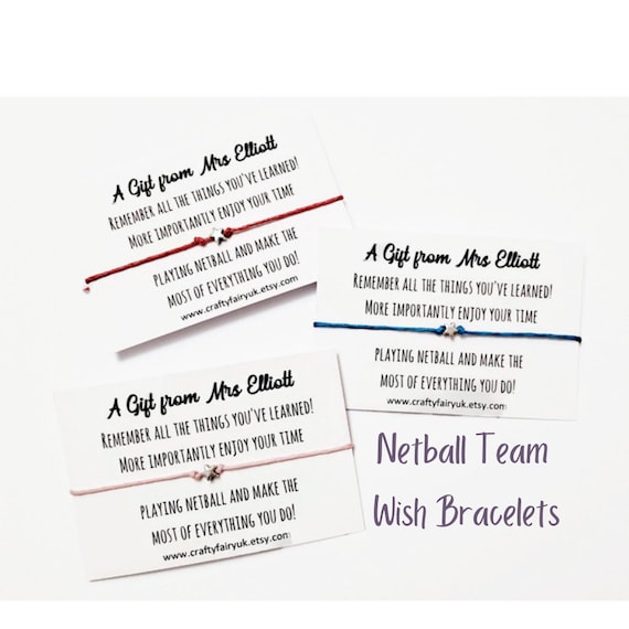 1 to 30 Pieces NETBALL Team Star Charm Wish Band Bracelets for - Etsy UK